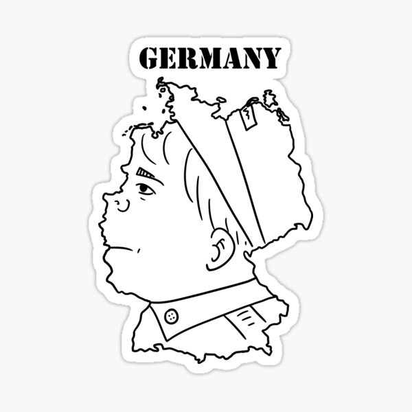 "A map of Germany" Sticker for Sale by funnymaps | Redbubble