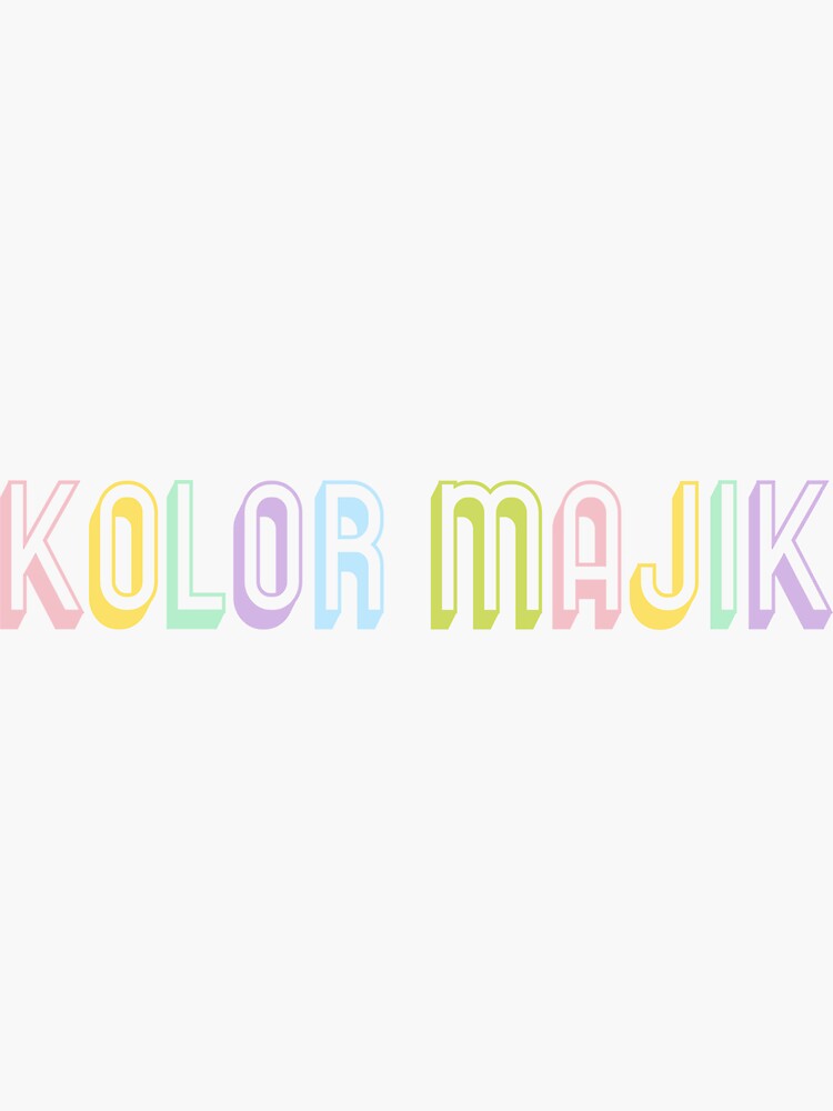 "Kolor Majik Logo" Sticker for Sale by KolorMajik | Redbubble