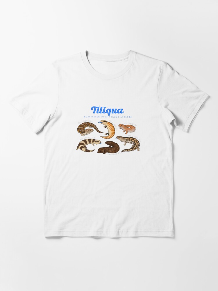 "Blue-tongue Lizards" Essential T-Shirt for Sale by miss-varanus ...