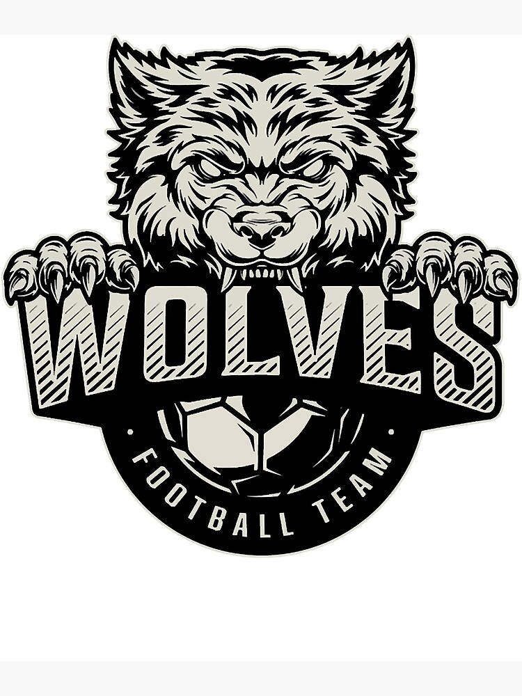 "Wolves Football Team Logo design " Poster for Sale by JosiahqWoods ...