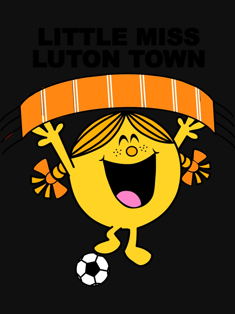 "Little Miss Luton Town Sticker" T-shirt by marshawwxjudith | Redbubble ...