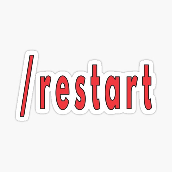 "Restart" Sticker for Sale by FridPix | Redbubble