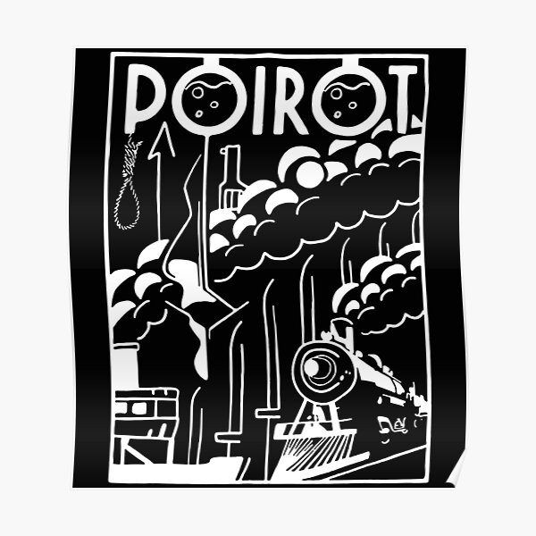 "Graphic-Poirot-Fictional-Detective" Poster for Sale by GabrielaKirklan ...
