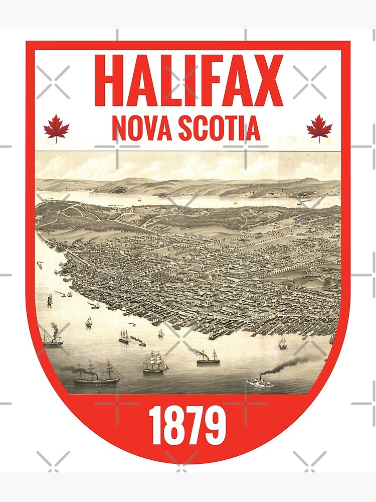 "Halifax Nova Scotia 1879 - Map" Poster for Sale by cartoon | Redbubble