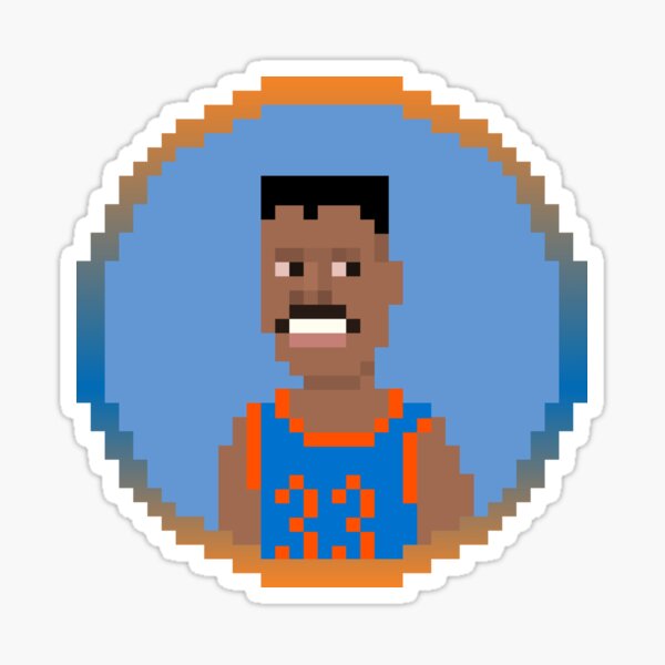 "Patrick Ewing Pixel Art" Sticker for Sale by hoopfam | Redbubble