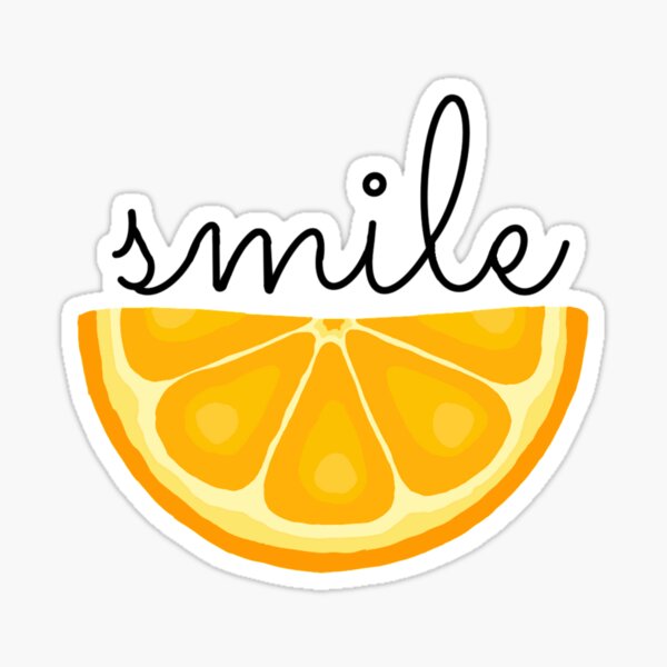 "orange smile" Sticker for Sale by the-riles-files | Redbubble