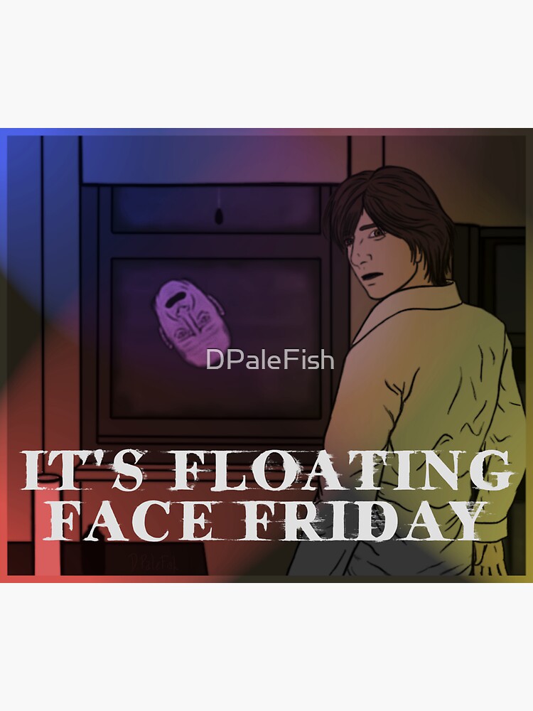 "Floating Face Friday" Sticker for Sale by DPaleFish | Redbubble