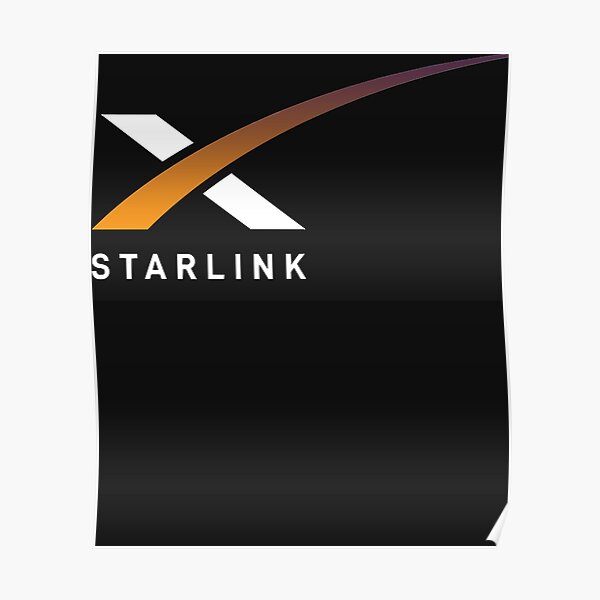 "Starlink logo" Poster for Sale by Perkins125 | Redbubble