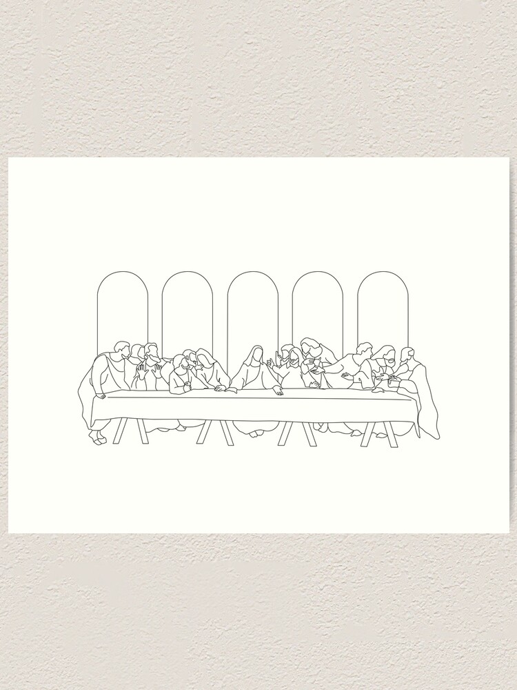 "The Last Supper Line Art" Art Print for Sale by andienhuynh | Redbubble