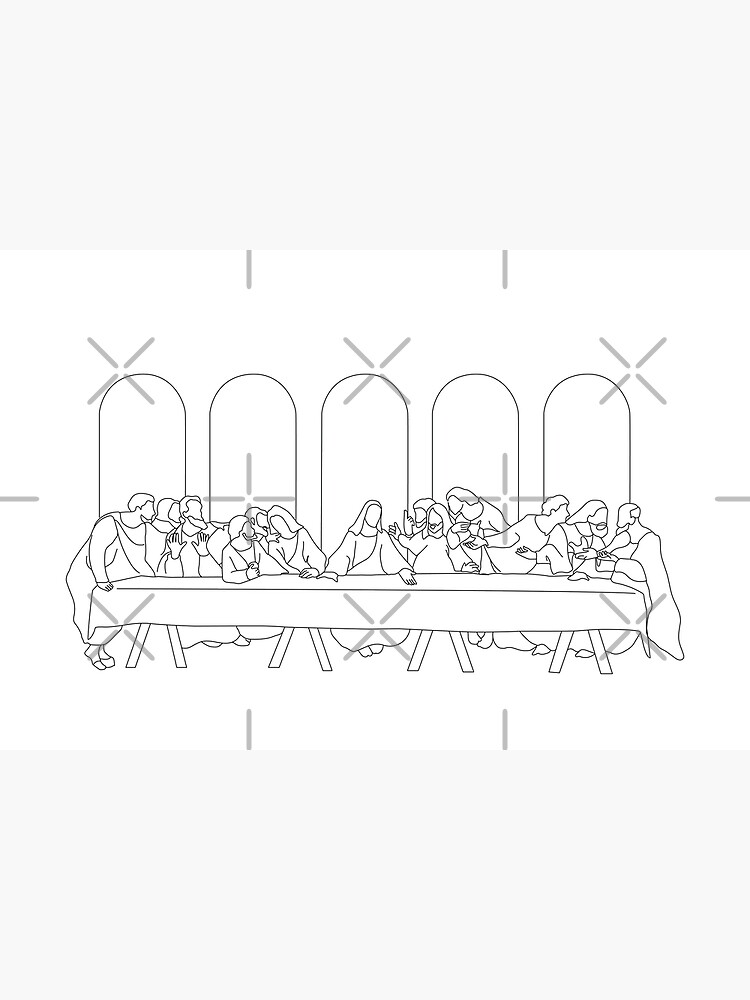 "The Last Supper Line Art" Poster for Sale by andienhuynh | Redbubble