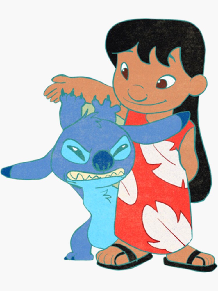 "Stitch and Lilo Drawing" Sticker for Sale by nehmeroideenerp | Redbubble