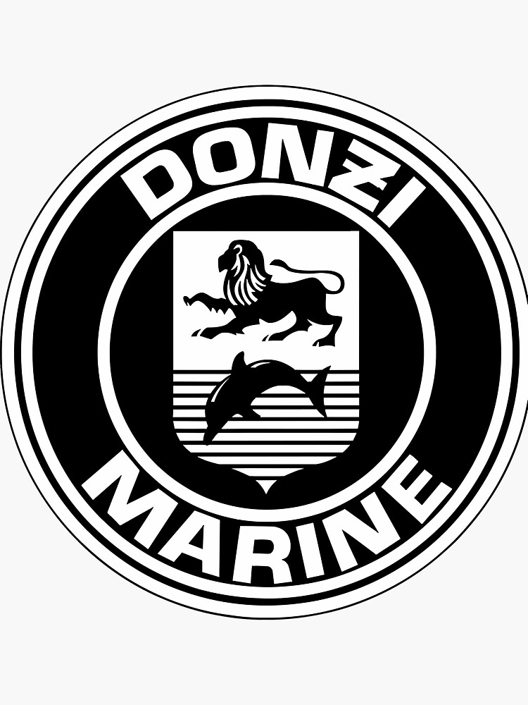 "Donzi marine boats logo yachts" Sticker for Sale by NicoleGregory1 ...