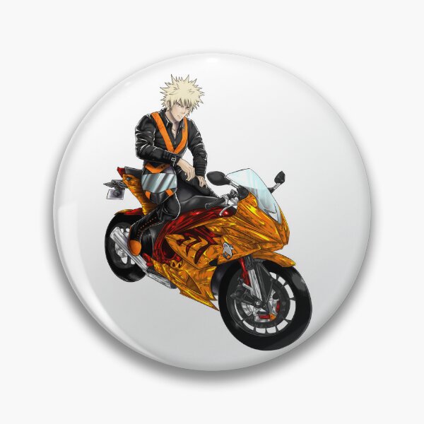 "Biker Bakugou" Pin by shinji-bakugou | Redbubble
