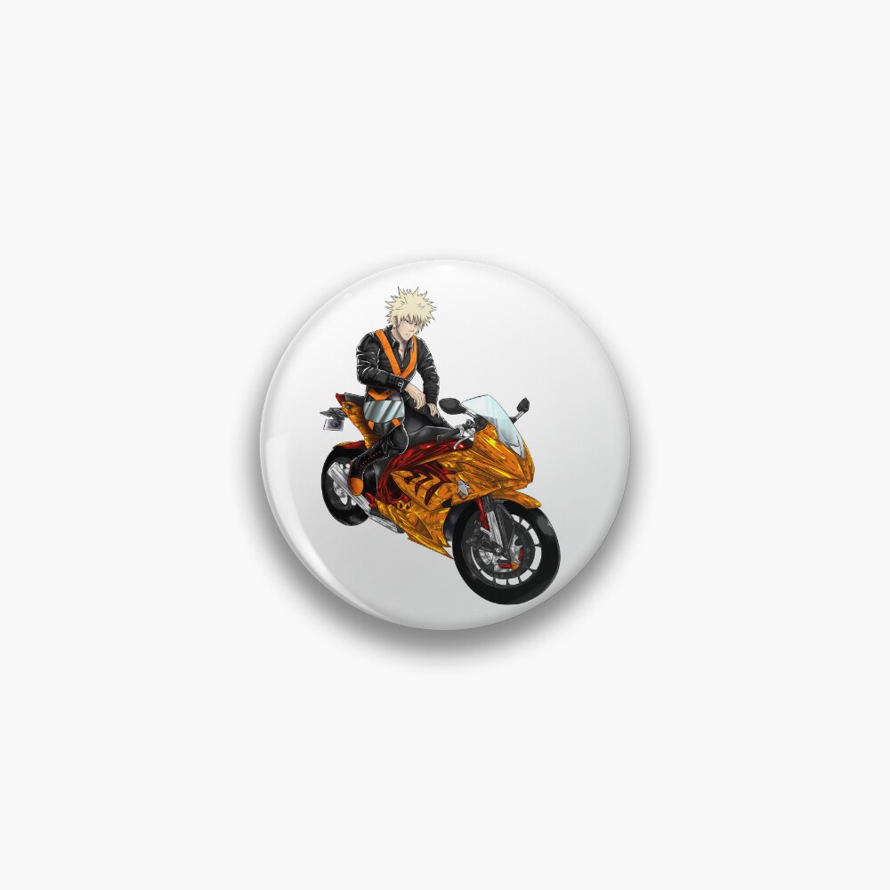 "Biker Bakugou" Pin by shinji-bakugou | Redbubble