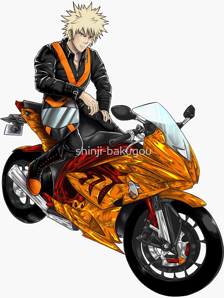 "Biker Bakugou" Sticker for Sale by shinji-bakugou | Redbubble