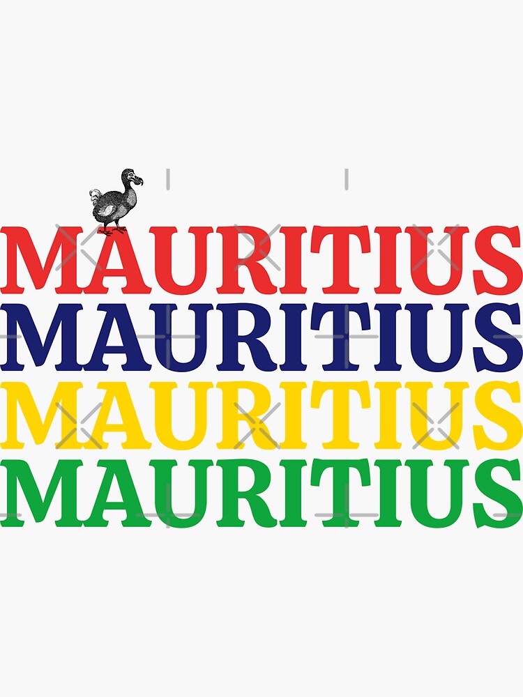"Mauritius Flag and Dodo Bird" Sticker for Sale by FedSherDesign ...