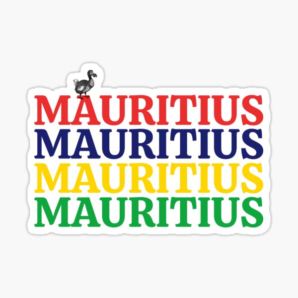 "Mauritius Flag and Dodo Bird" Sticker for Sale by FedSherDesign ...