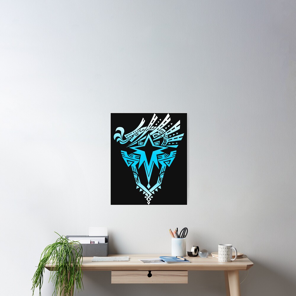 "Monster hunter world iceborne logo (blue)" Poster for Sale by ...