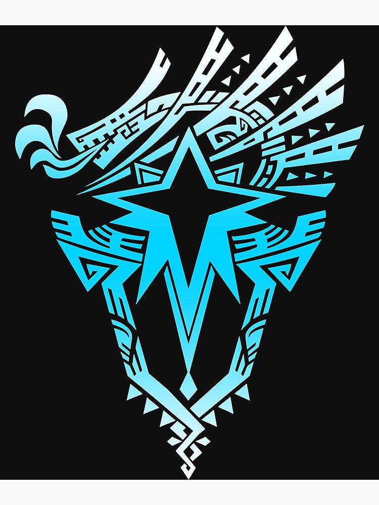 "Monster hunter world iceborne logo (blue)" Poster for Sale by ...