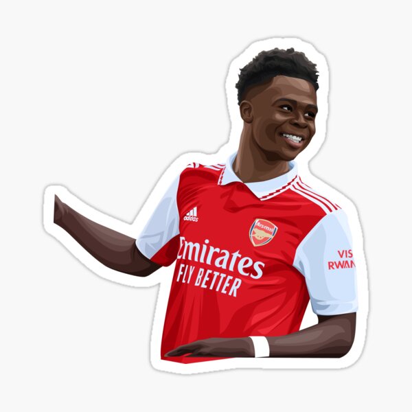 "Bukayo Saka greatest football player" Sticker for Sale by acidpro ...