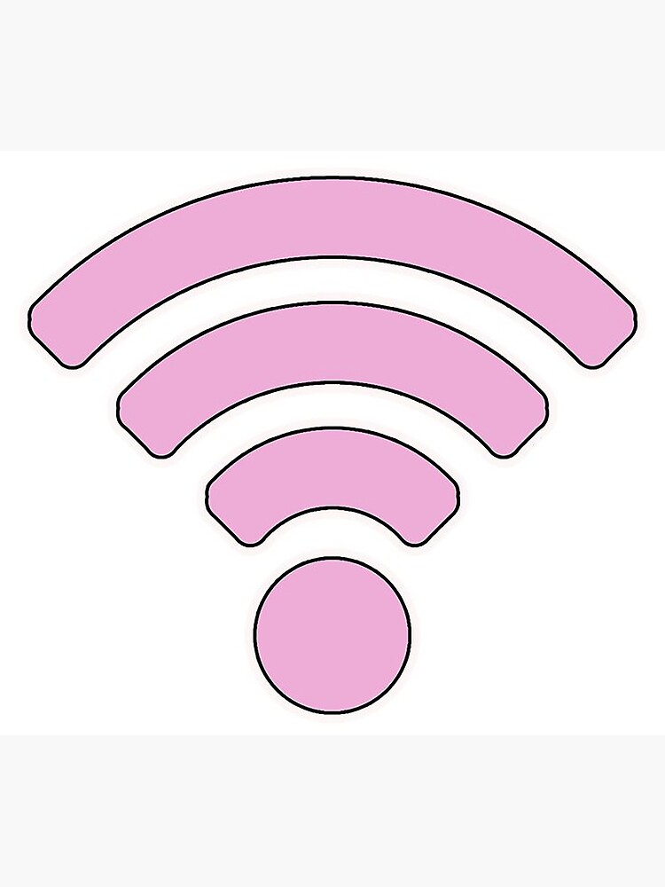 "Pink Wifi Logo (Sticker)" Art Print by BlueDesign | Redbubble