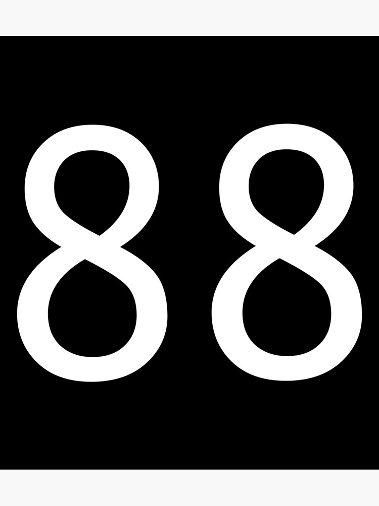 "Number 88 Jersey Minimal Sticker" Poster for Sale by mariettakriiut ...