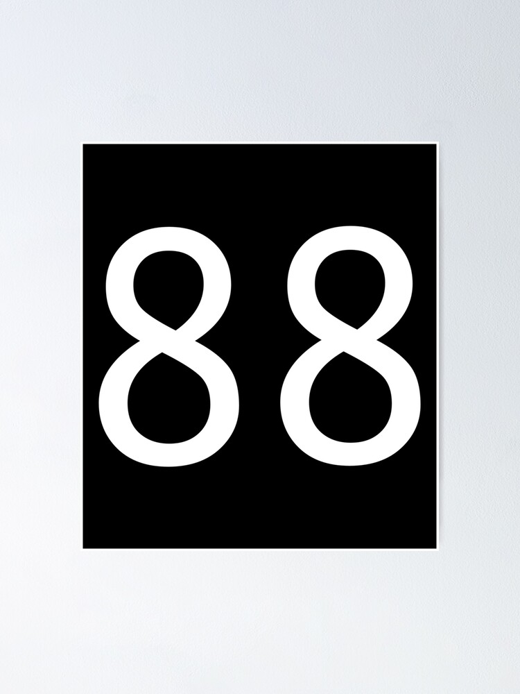 "Number 88 Jersey Minimal Sticker" Poster for Sale by mariettakriiut ...