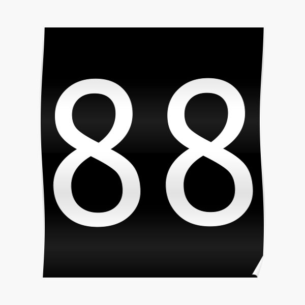 "Number 88 Jersey Minimal Sticker" Poster for Sale by mariettakriiut ...