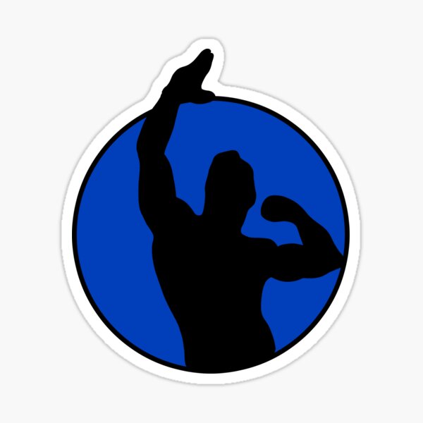 "Zyzz Pose Silhouette Blue" Sticker for Sale by designsbyted | Redbubble