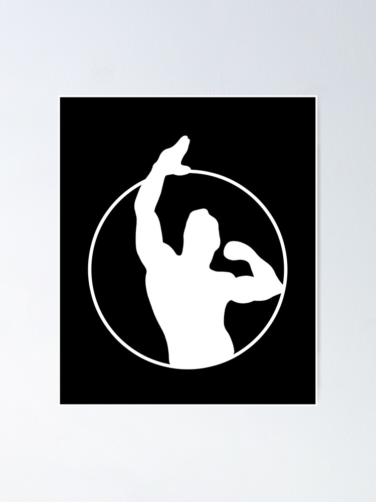"Zyzz Pose Silhouette White" Poster for Sale by designsbyted | Redbubble