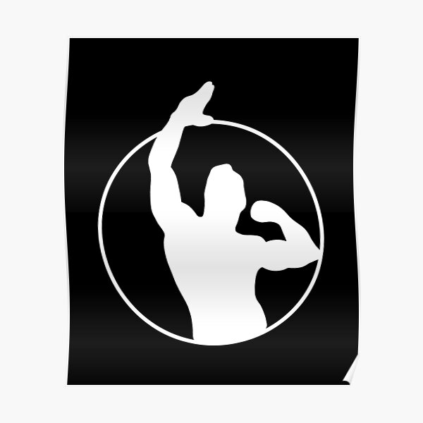 Póster «Zyzz Pose Silueta Blanca» de designsbyted | Redbubble