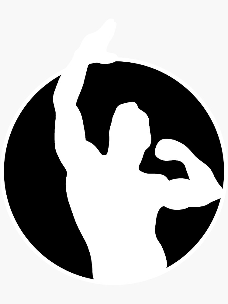 "Zyzz Pose Silhouette White" Sticker for Sale by designsbyted | Redbubble