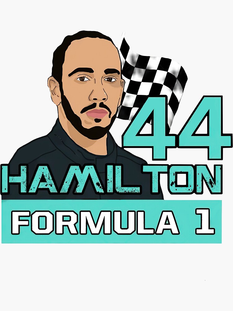 Pegatina «dibujos animados de lewis hamilton 44» de KeltonMaggio ...