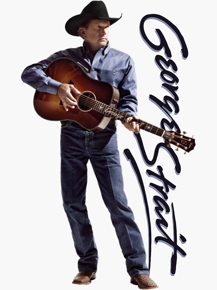 "GEORGE STRAIT" Sticker by gerybavr | Redbubble