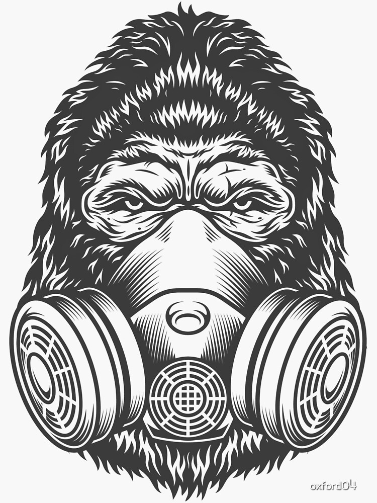 "Toxic Monkey Classic Design For Gifts" Sticker for Sale by oxford04 ...