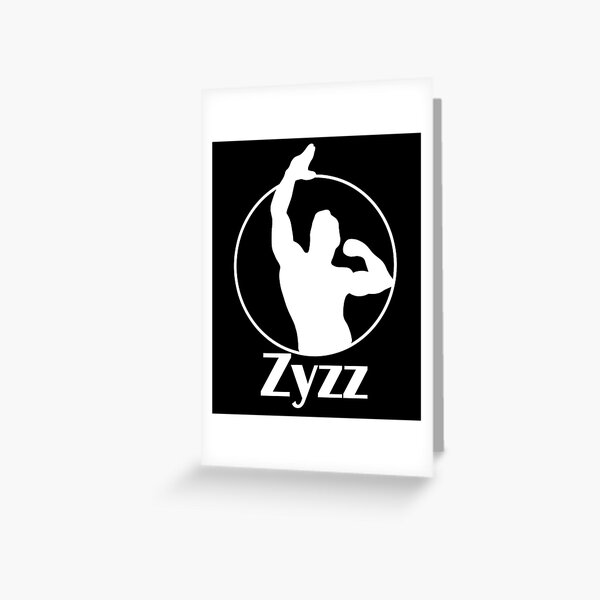 "Zyzz Pose Silhouette White" Greeting Card for Sale by designsbyted ...