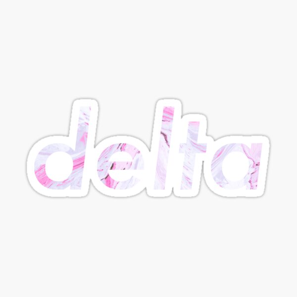 "Delta – pink marble" Sticker by darcy23 | Redbubble