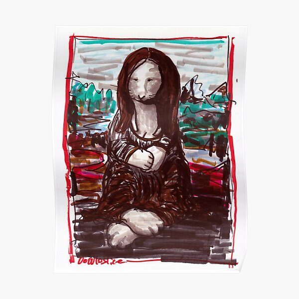 "Bunny Lisa funny rabbit version of the Mona Lisa" Poster by ...
