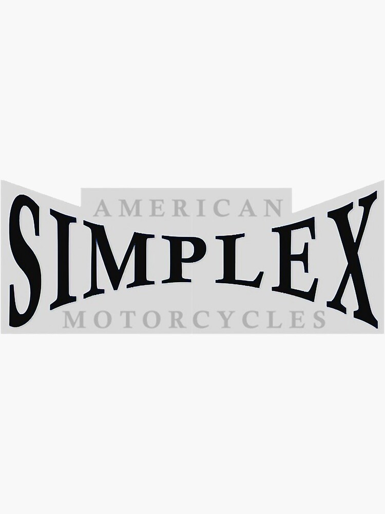 "American Simplex Motorcycles " Sticker for Sale by JamesMalo | Redbubble