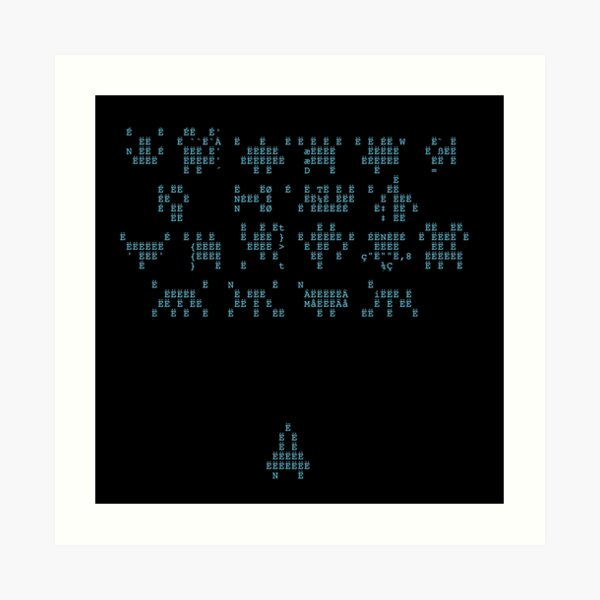 "Space invaders (blue ASCII edition)" Art Print by Escarpatte | Redbubble