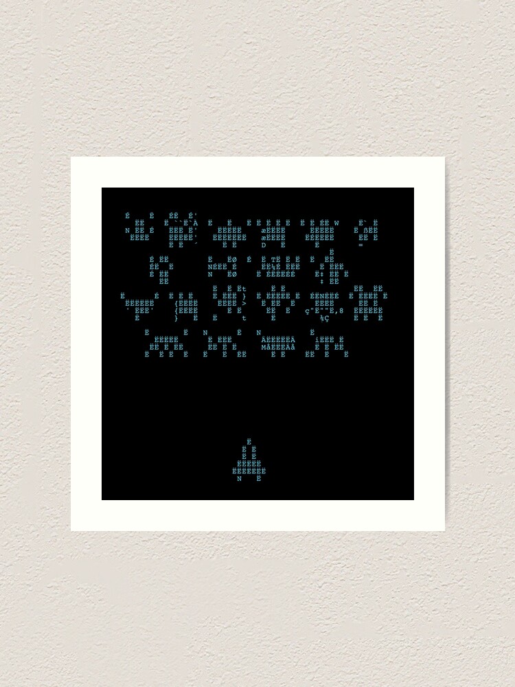 "Space invaders (blue ASCII edition)" Art Print by Escarpatte | Redbubble