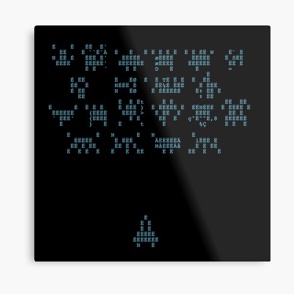 Lámina metálica «Space Invaders (edición ASCII azul)» de Escarpatte ...