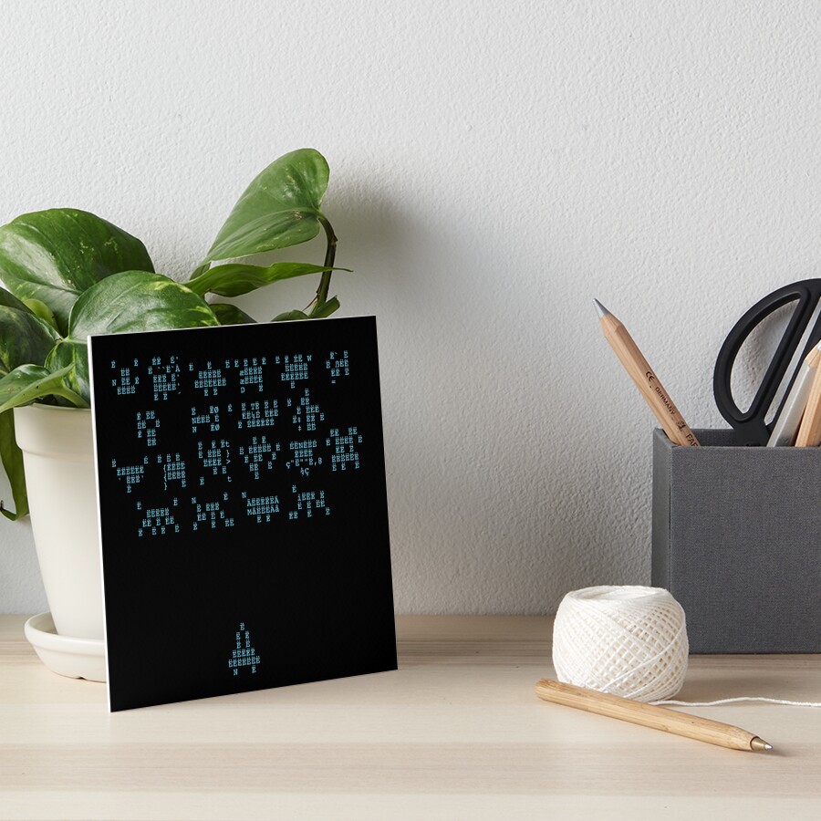 Lámina rígida «Space Invaders (edición ASCII azul)» de Escarpatte ...