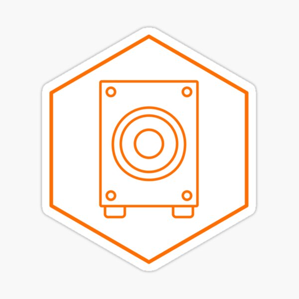 "Subwoofer " Sticker for Sale by RicaParks | Redbubble