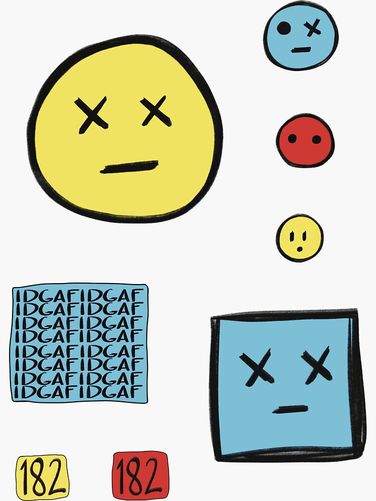 "X face " Sticker for Sale by bellarte | Redbubble