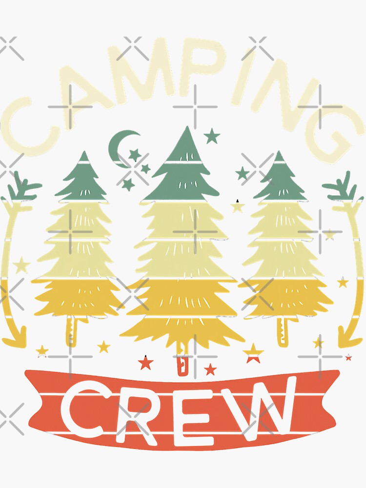 "Camp Family Camping Trip Camper Matching Group Camping Crew" Sticker ...