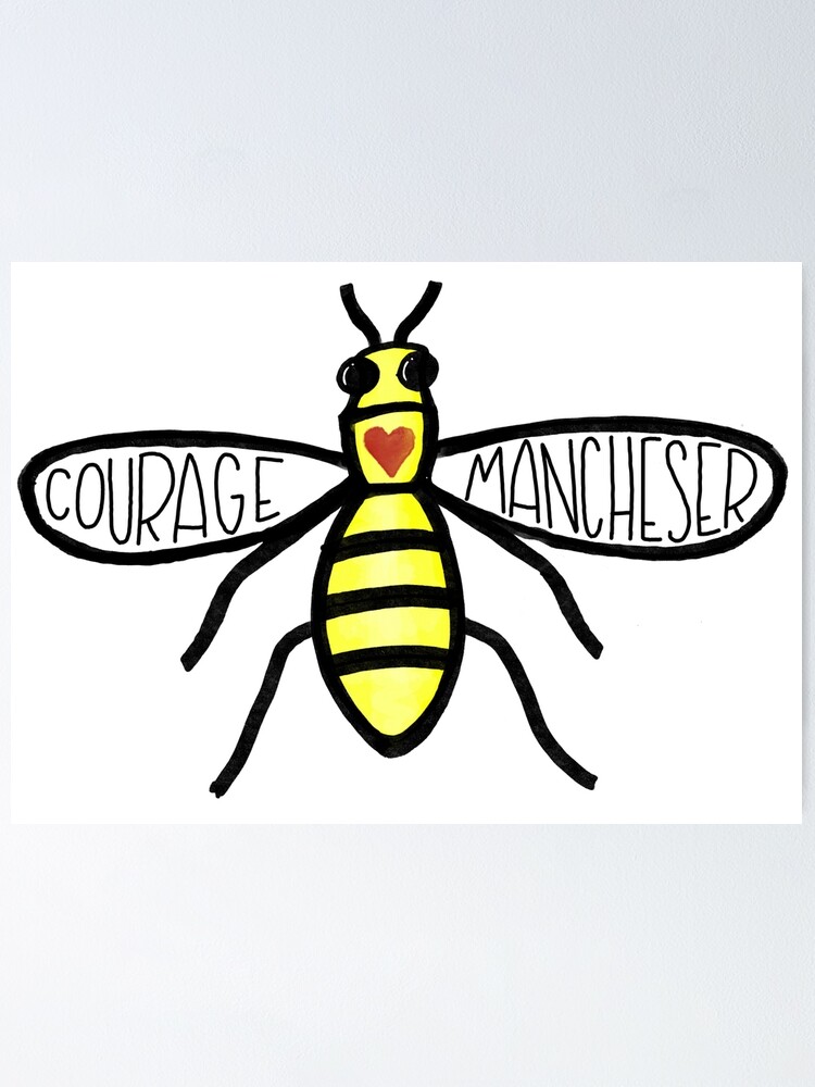 "Manchester courage" Poster by 0dds0cks | Redbubble