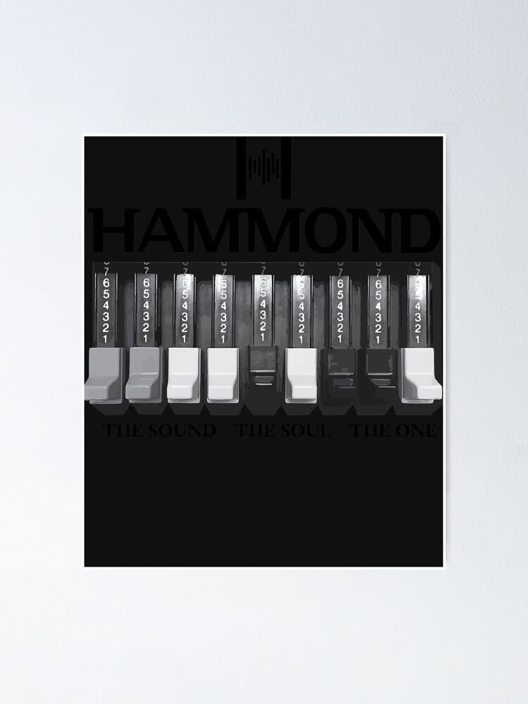 "Hammond organ logo and graphics" Poster for Sale by JodiReal1 | Redbubble