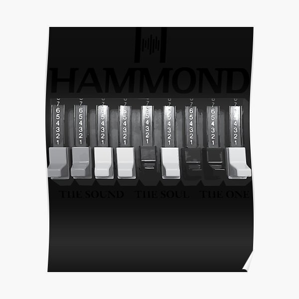 "Hammond organ logo and graphics" Poster for Sale by JodiReal1 | Redbubble