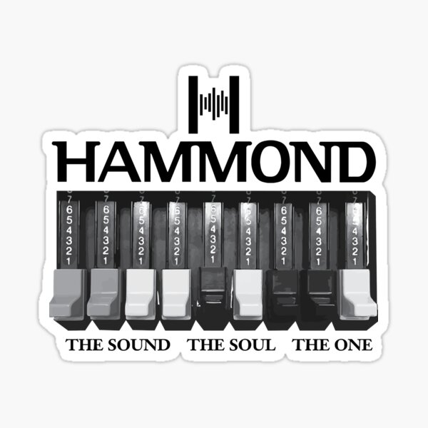 "Logo und Grafiken der Hammond-Orgel" Sticker von JodiReal1 | Redbubble